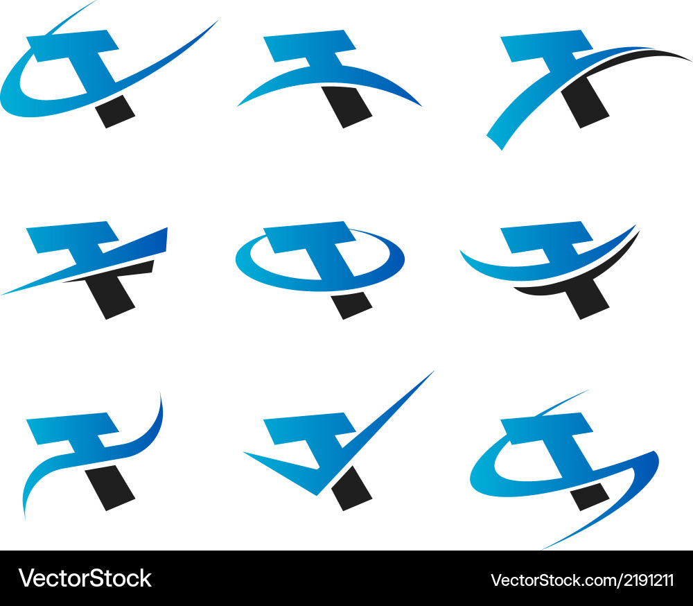 Alphabet t logo icons Royalty Free Vector Image
