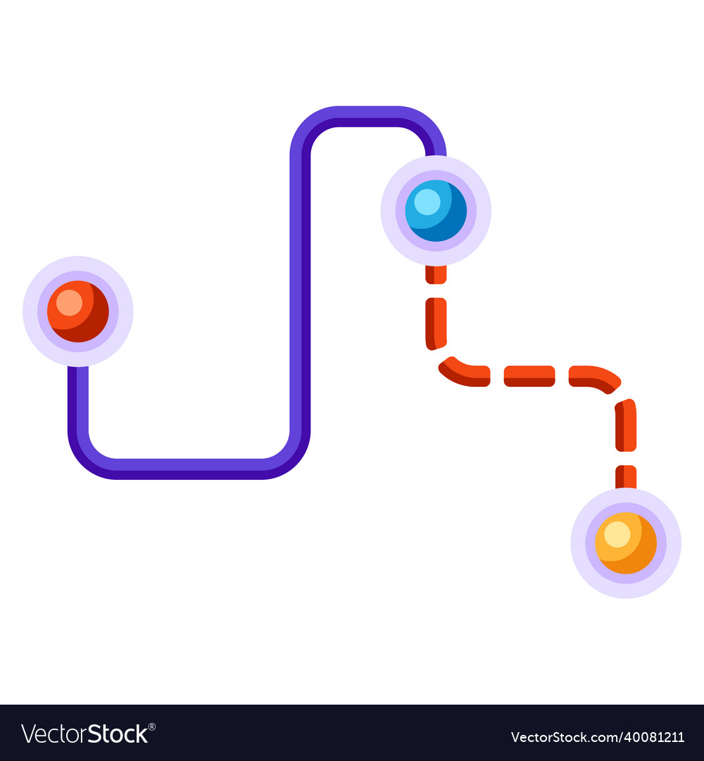 Background design with path between points Vector Image