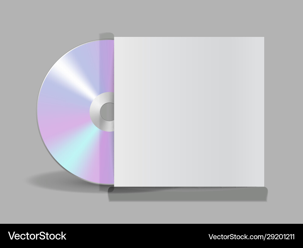 Cd or dvd compact disc realistic Royalty Free Vector Image