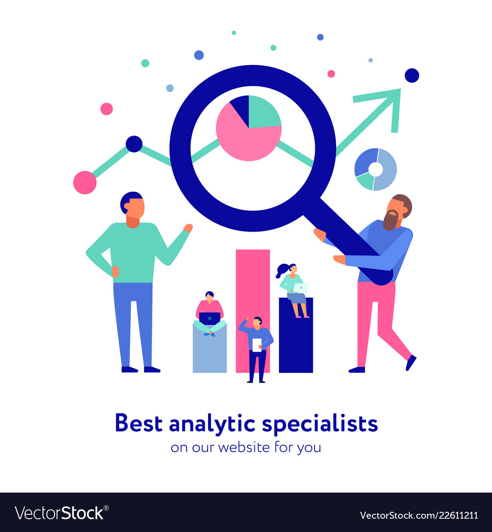 Data analytics flat composition Royalty Free Vector Image Data analytics flat composition Royalty Free Vector Image