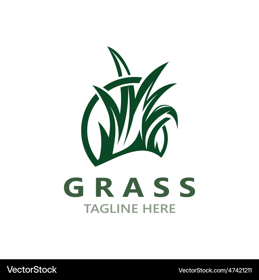 Grass logo image plant nature logo design template