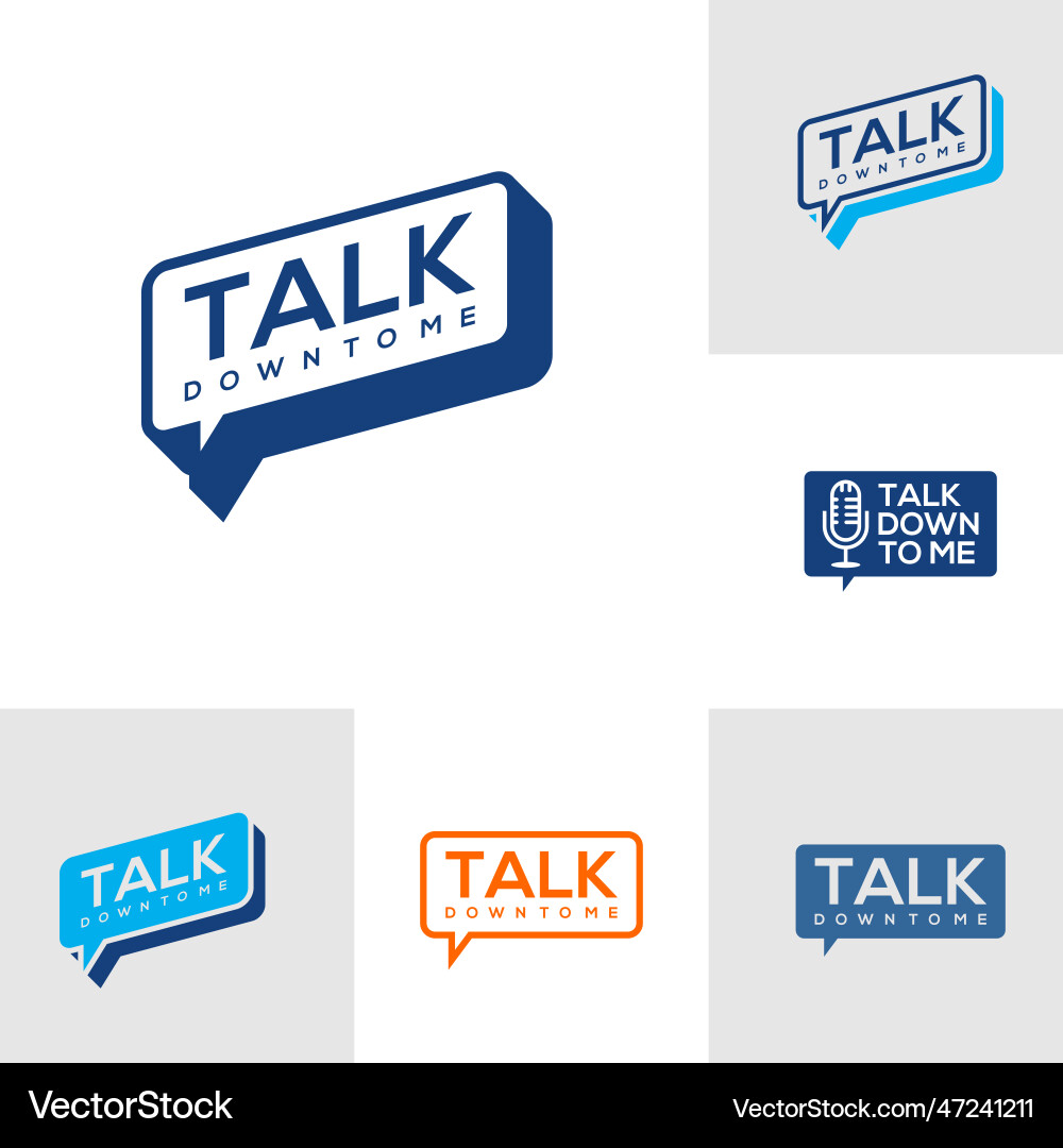 Set of talk logo template creative talk logo Vector Image