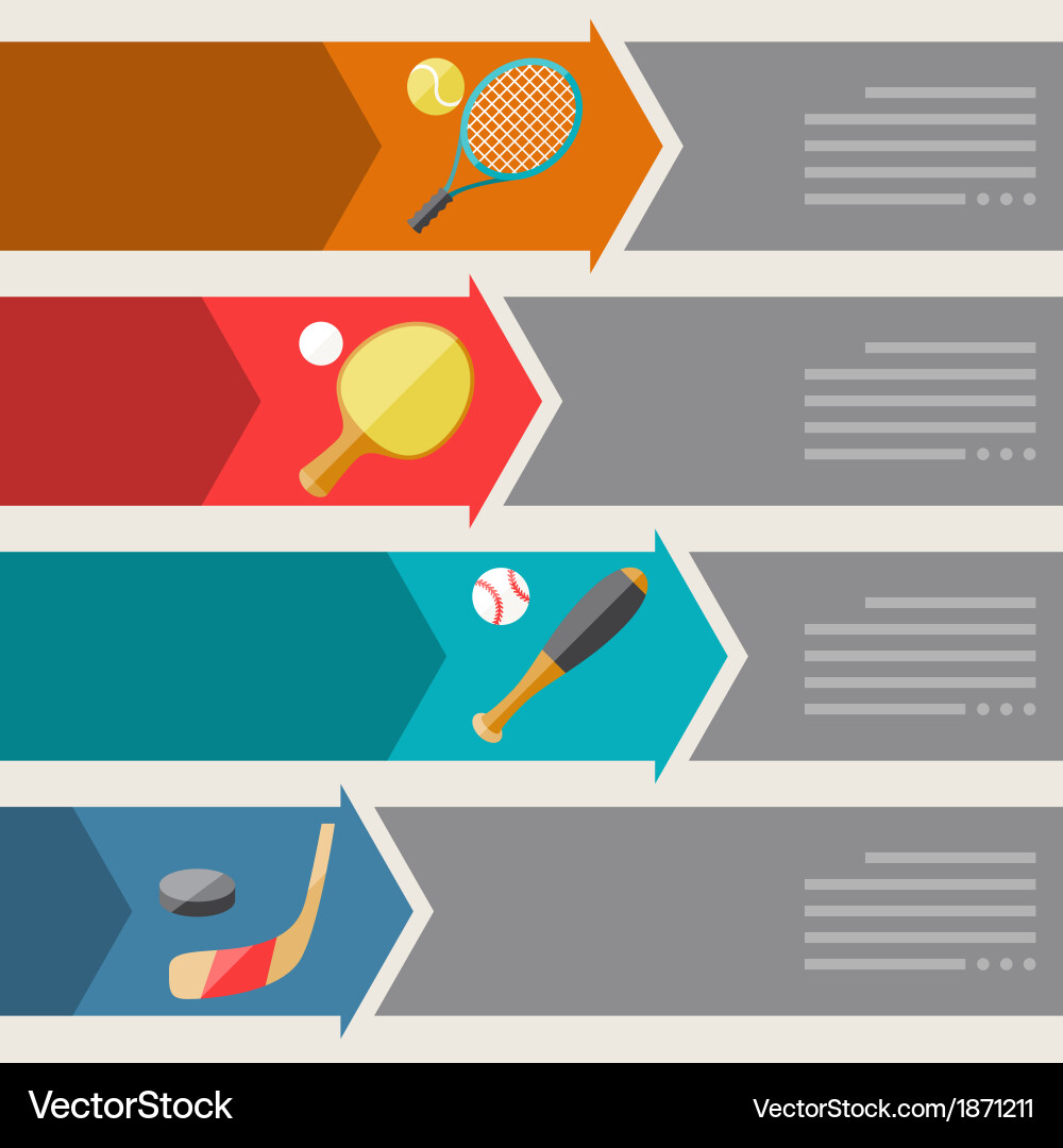 Sports infographics optional banners Royalty Free Vector