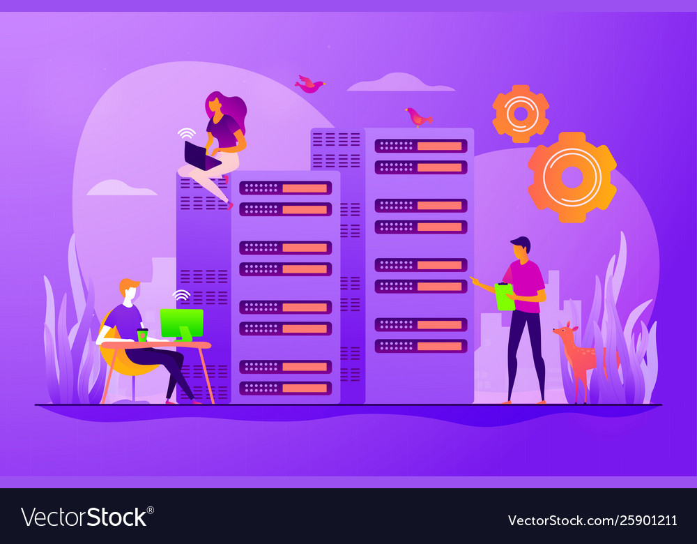 System administration concept Royalty Free Vector Image