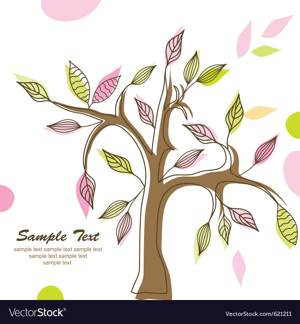 Tree background Royalty Free Vector Image - VectorStock