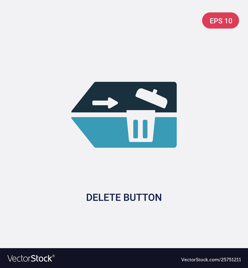 Delete Button Icon Blue