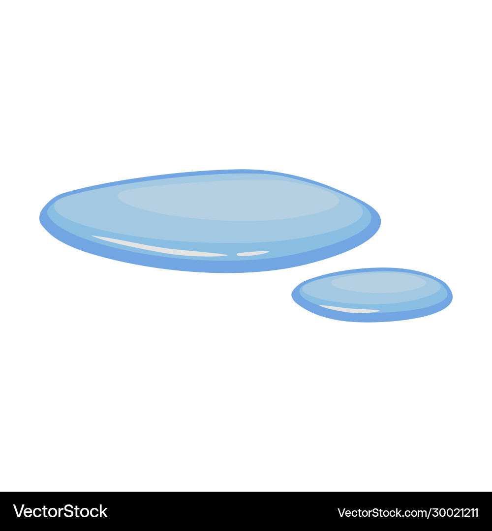 Water puddle iconcartoon icon Royalty Free Vector Image