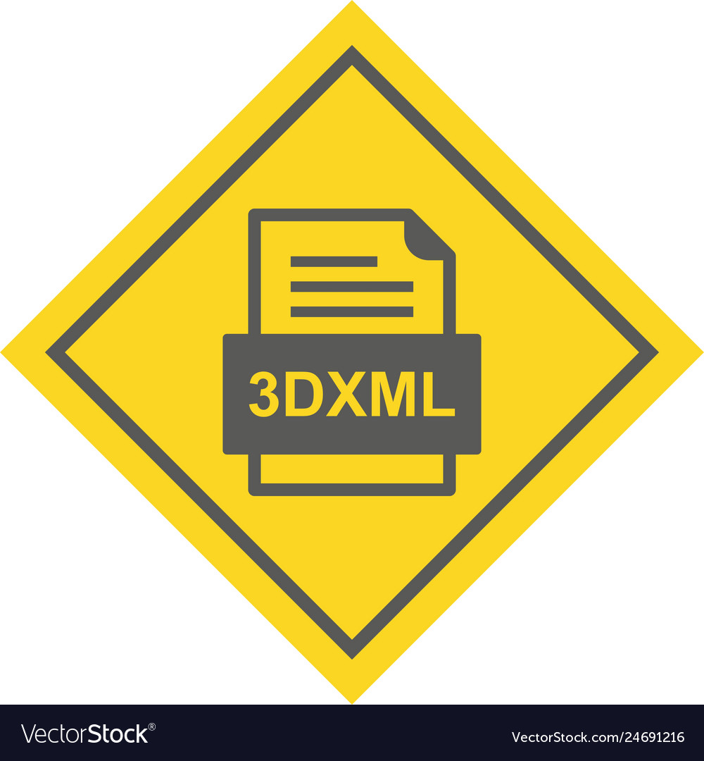 3dxml file document icon Royalty Free Vector Image