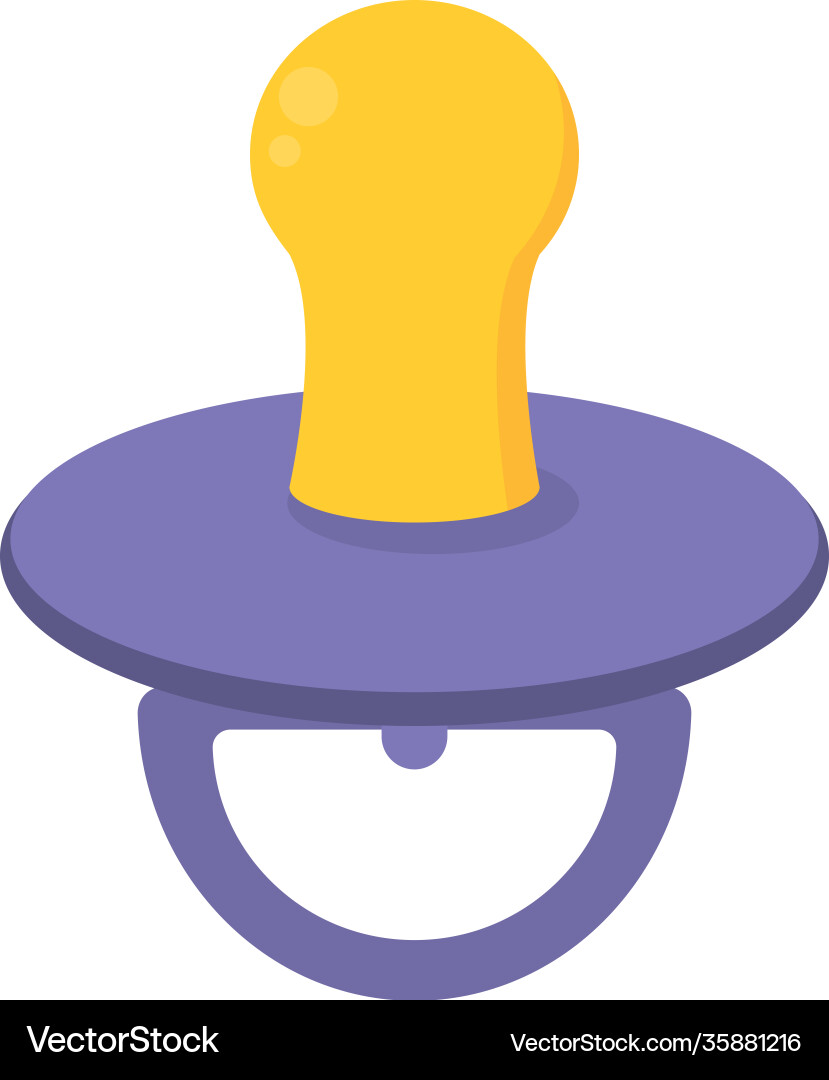 Baby pacifier icon colorful design Royalty Free Vector Image