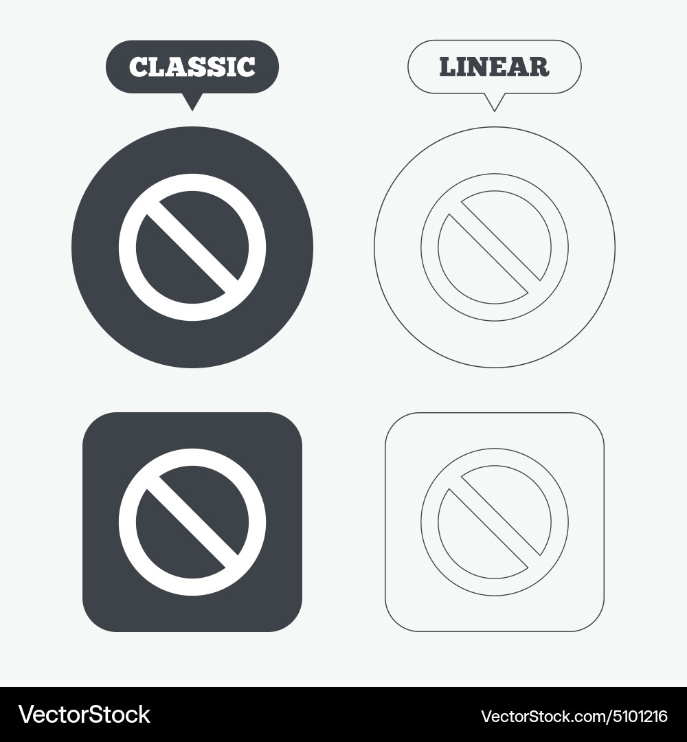 Blacklist sign icon user not allowed symbol Vector Image