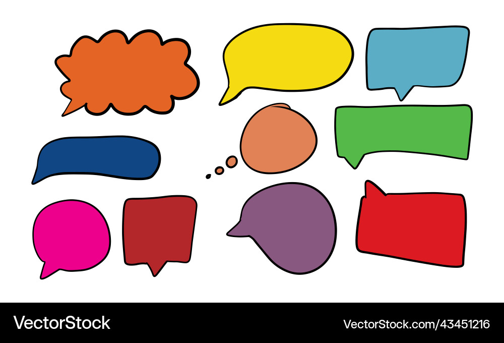 Bubble sketch and doodle art line handdrawn Vector Image