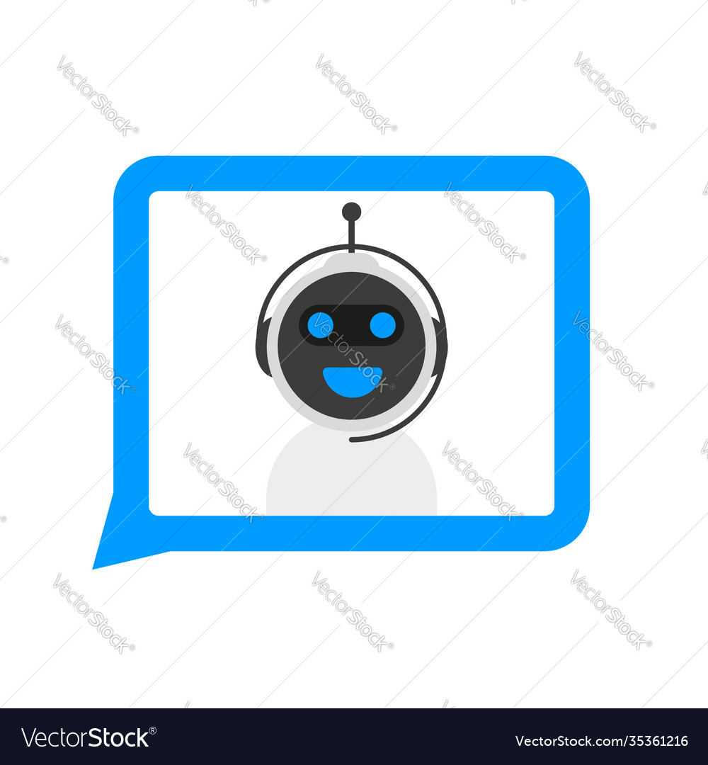 Chatbot icon concept chat bot or chatterbot Vector Image