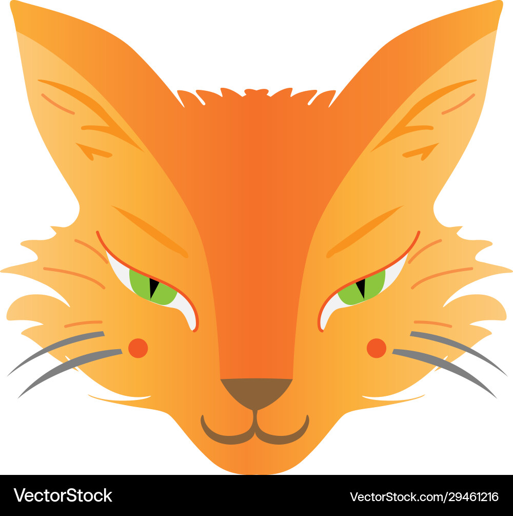 Cute fox face character tattoo design for pet Vector Image