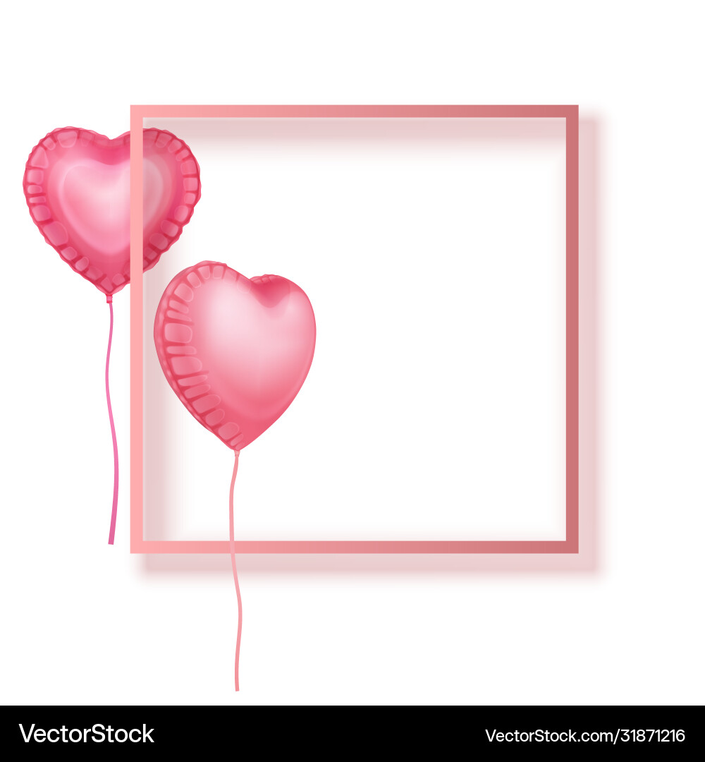 Greeting card with balloons in shape Royalty Free Vector