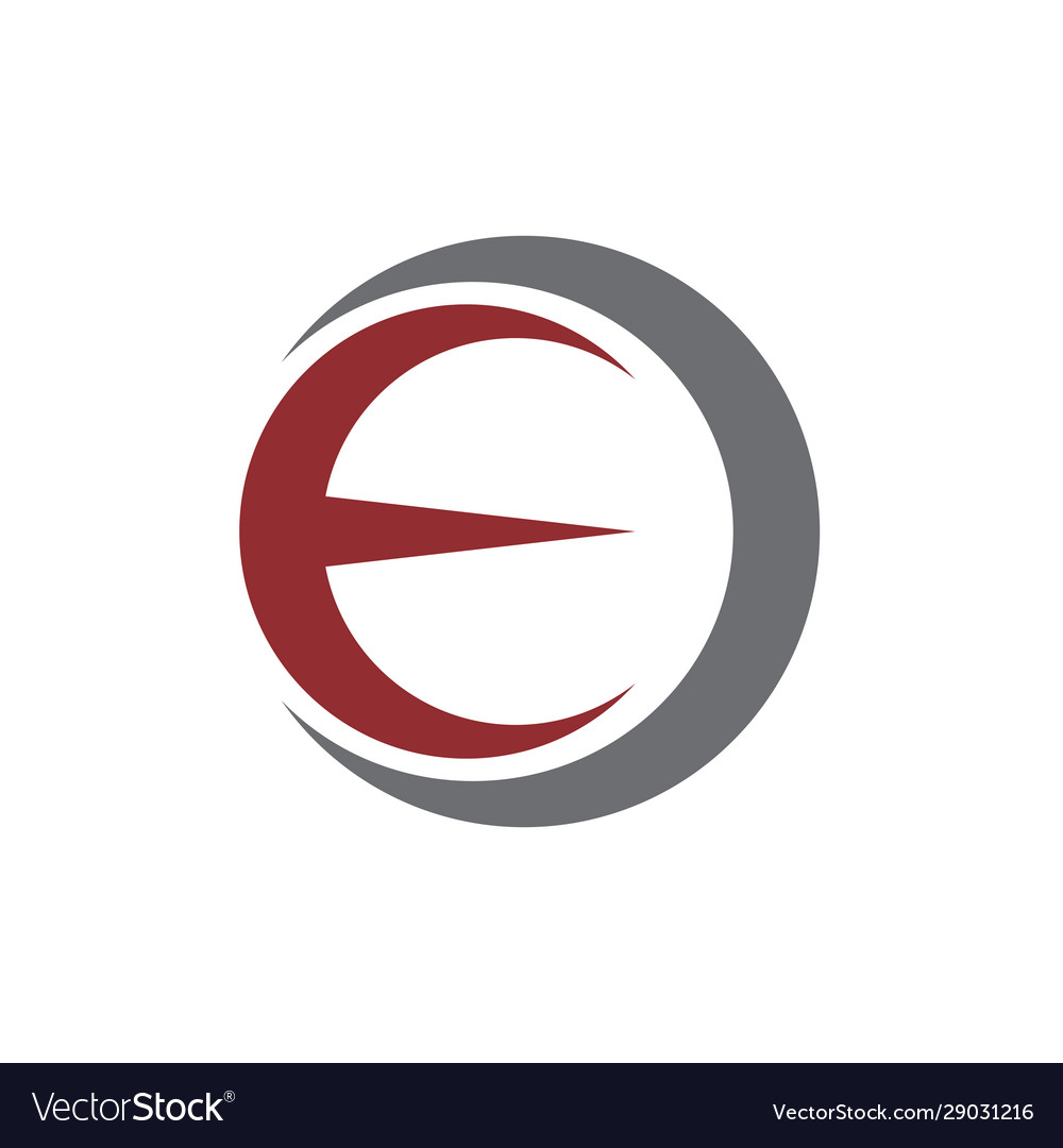 Initial ec circle logo template Royalty Free Vector Image
