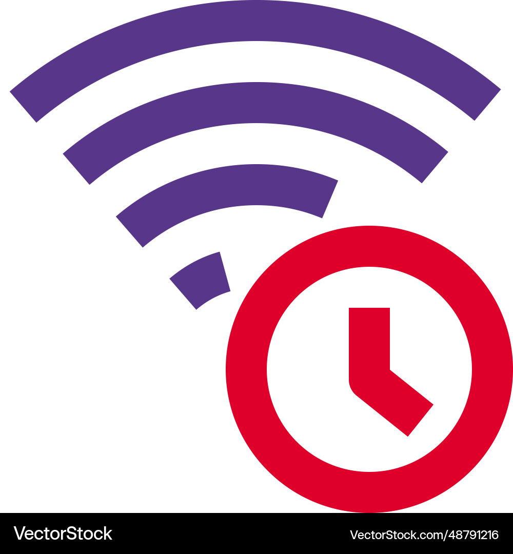Period of validity for wireless internet Vector Image