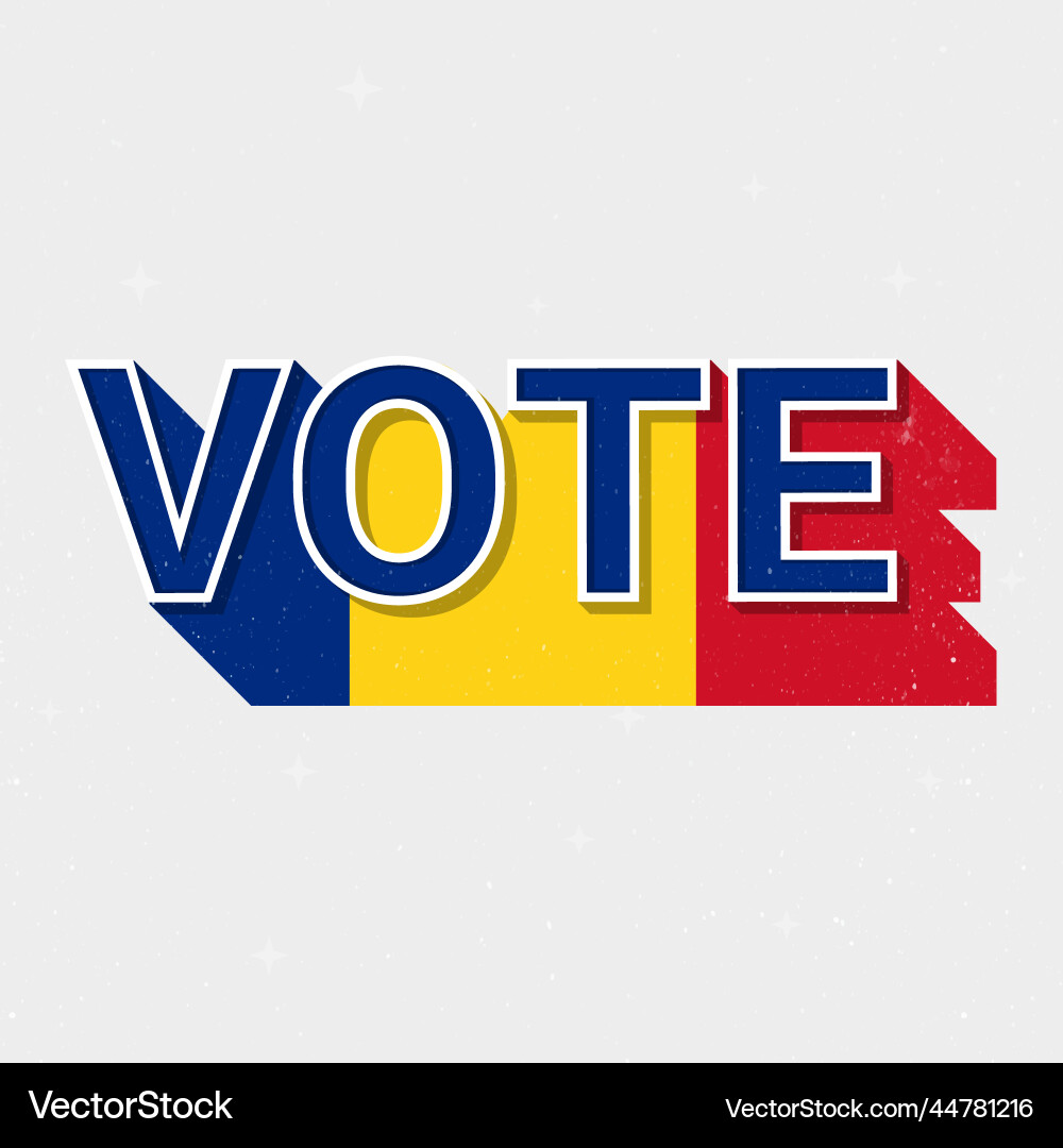 Romania election vote text democracy Royalty Free Vector