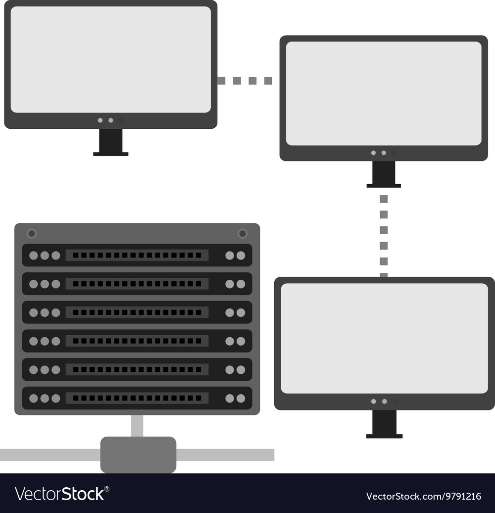 Server connections Royalty Free Vector Image - VectorStock