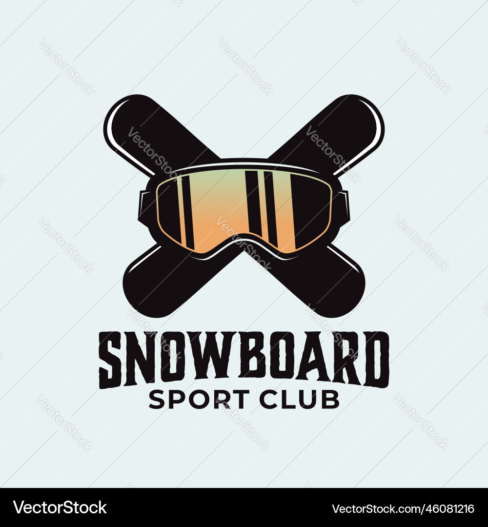 Ski snowboard winter sport template Royalty Free Vector