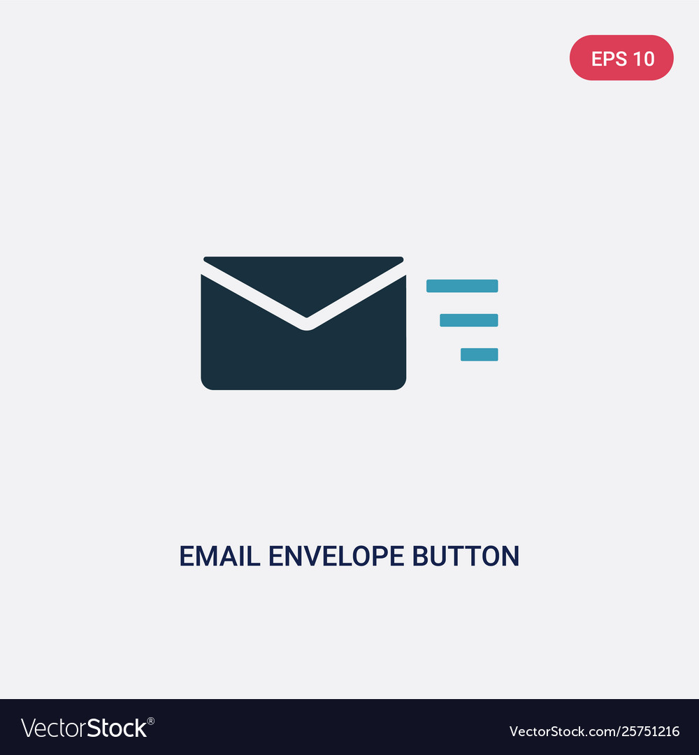 Two color email envelope button icon from user Vector Image