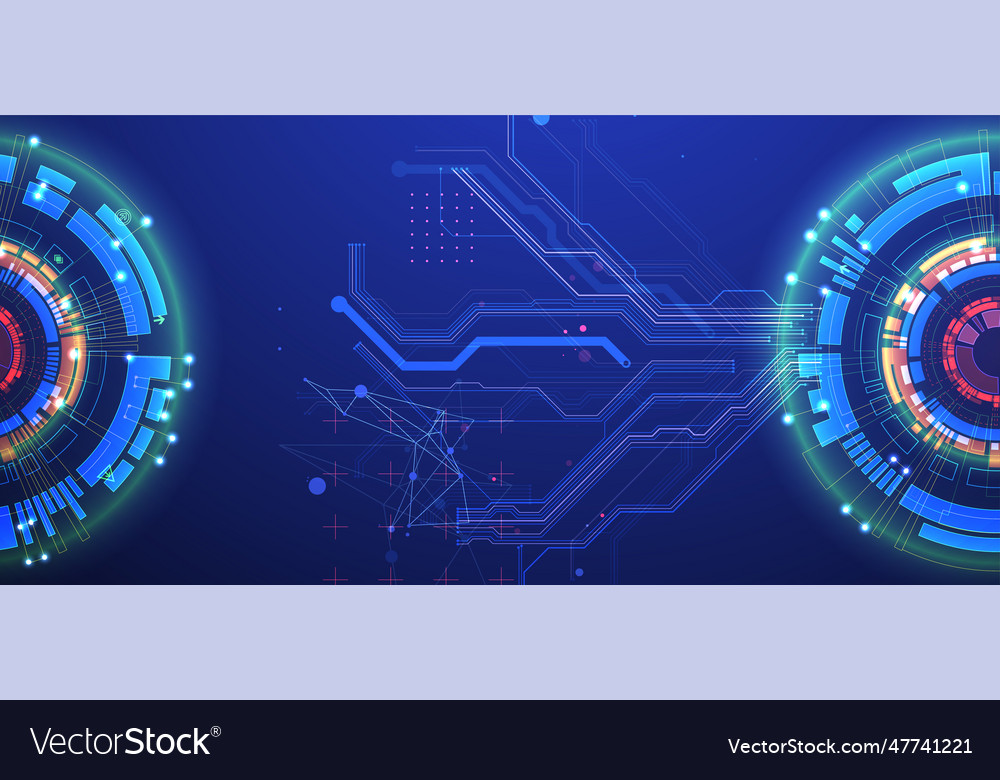 Abstract technology circuit board communication Vector Image