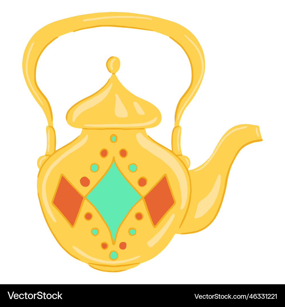 Arabic object teapot Royalty Free Vector Image