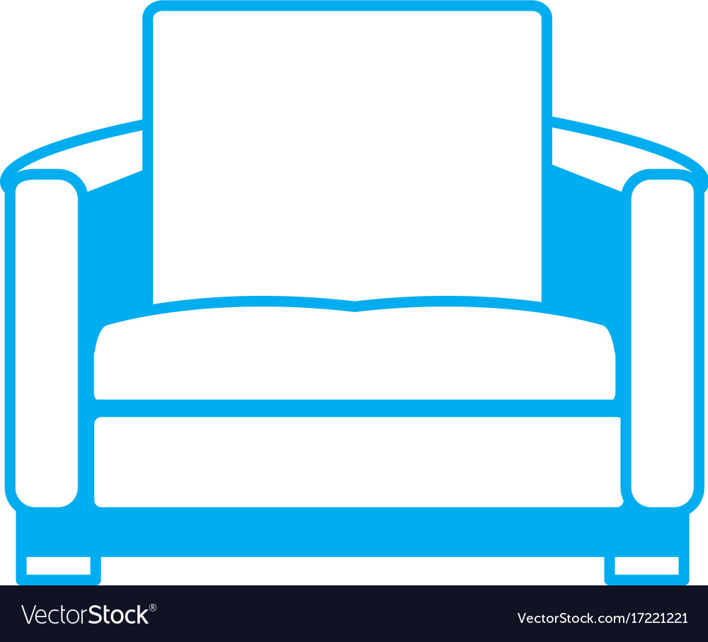 Comfortable couch isolated Royalty Free Vector Image