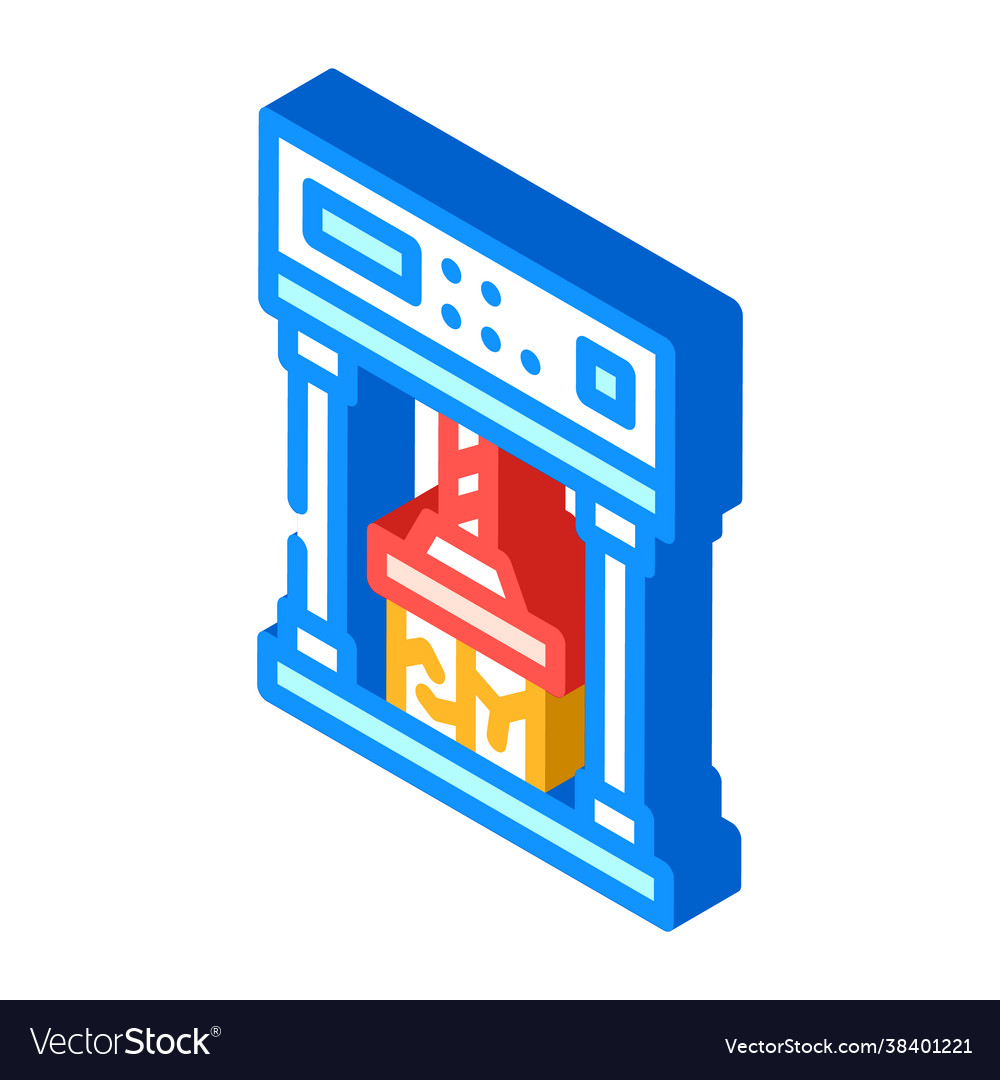 Crash test isometric icon Royalty Free Vector Image