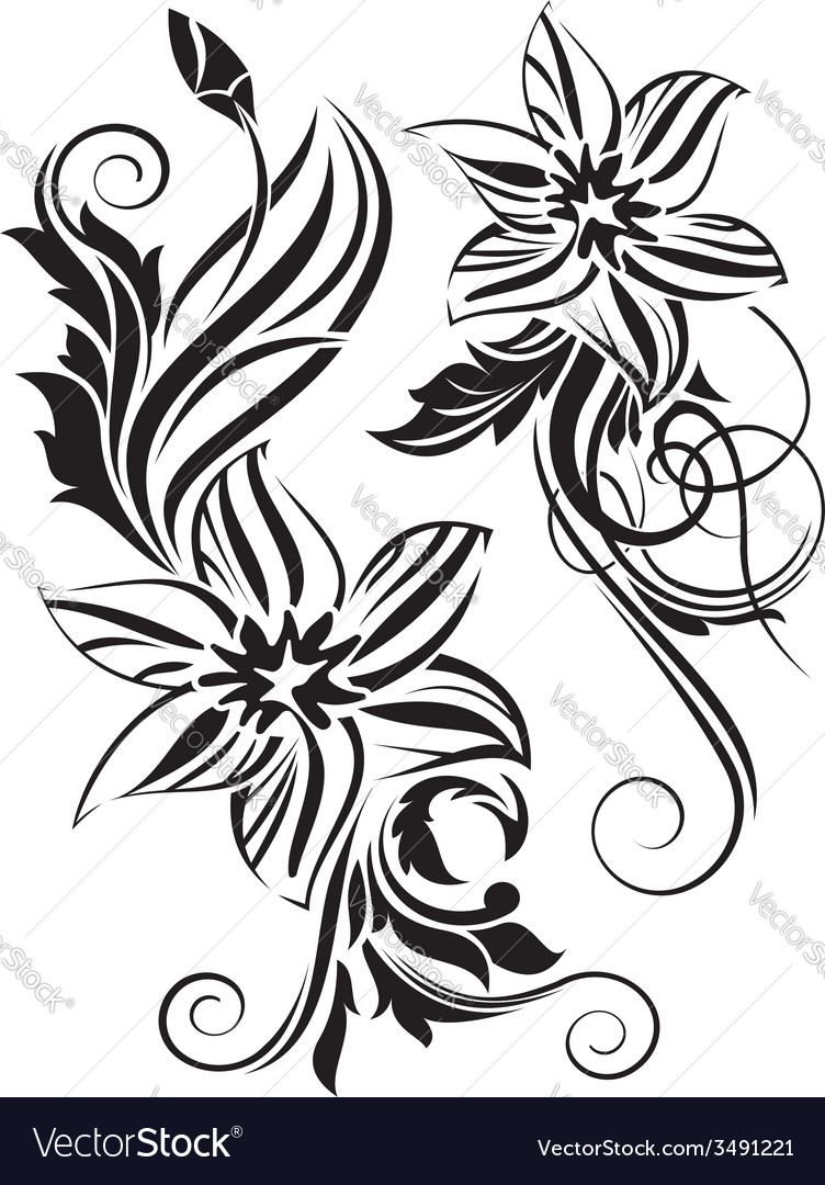 Floral design element Royalty Free Vector Image