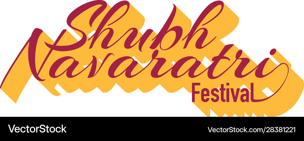 Font design for navaratri festival Royalty Free Vector Image