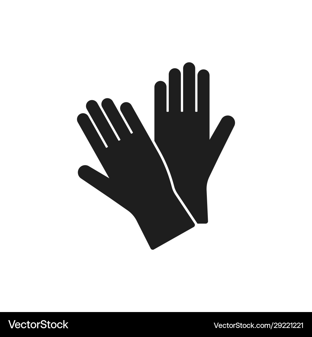 Gloves icon flat design Royalty Free Vector Image