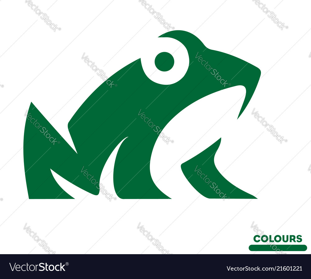 Green frog Royalty Free Vector Image - VectorStock