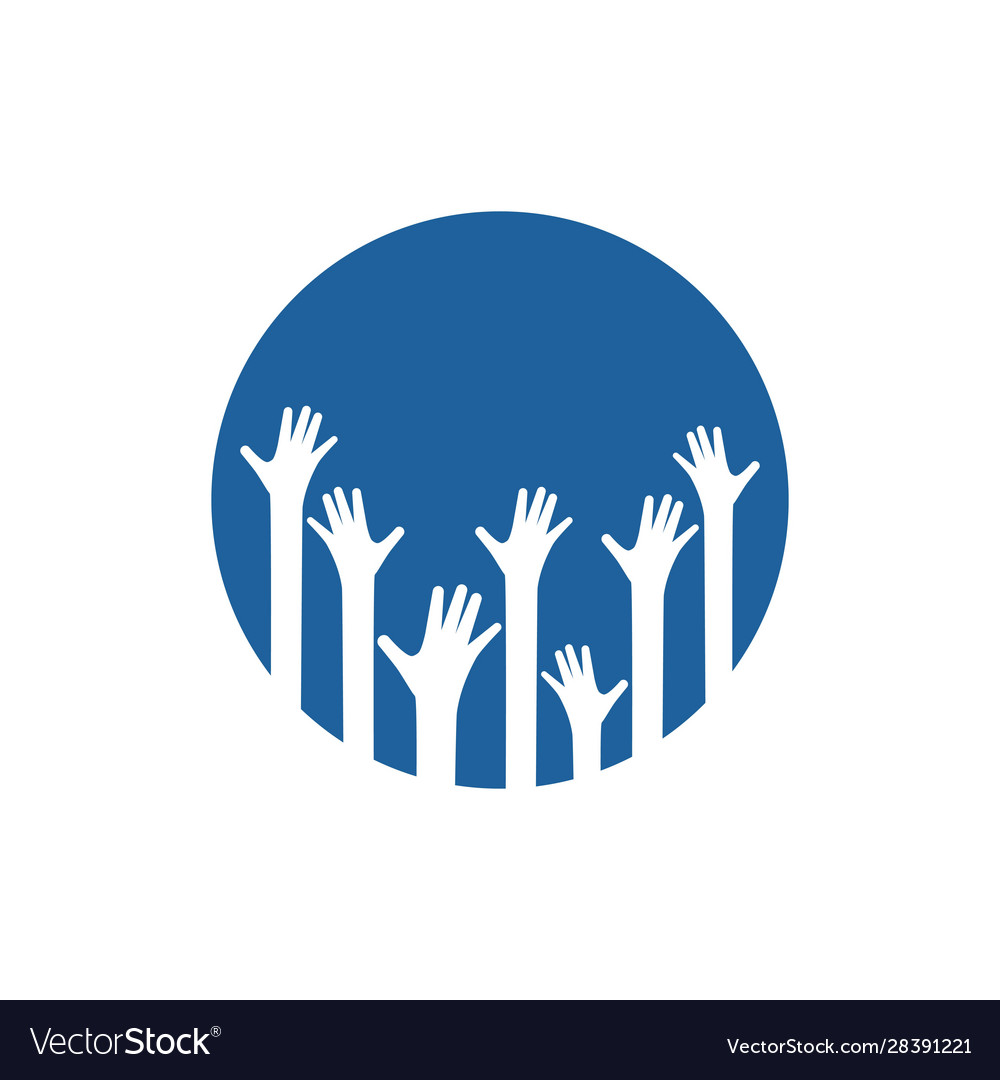 Hands up background Royalty Free Vector Image - VectorStock