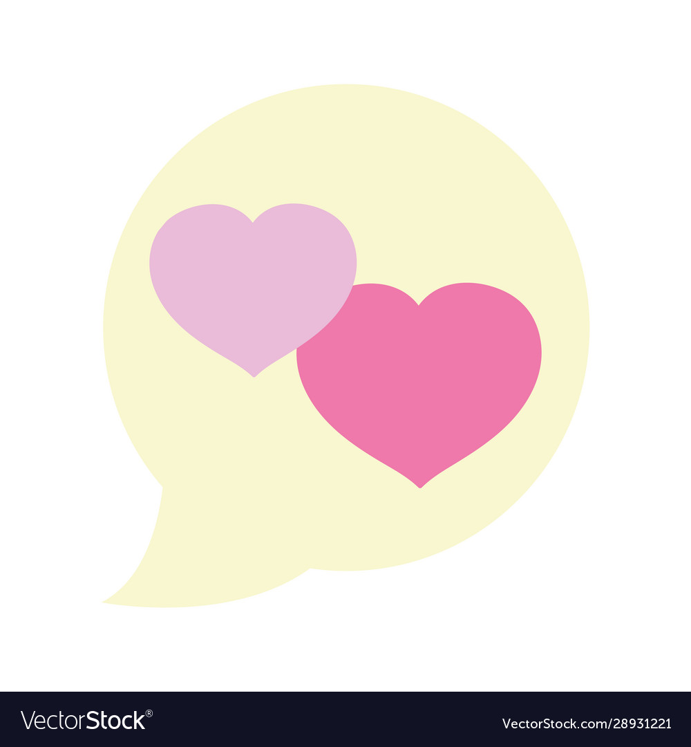 Happy valentines day speech bubble hearts love Vector Image