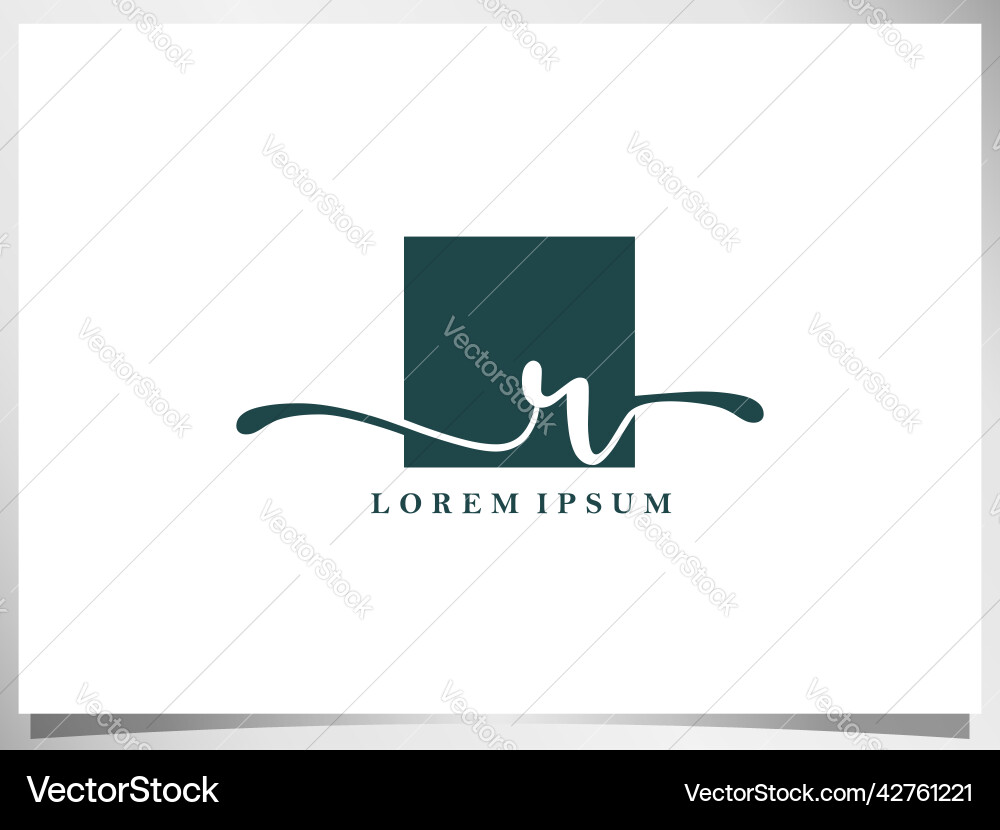 Logo design icon for business signature initial Vector Image