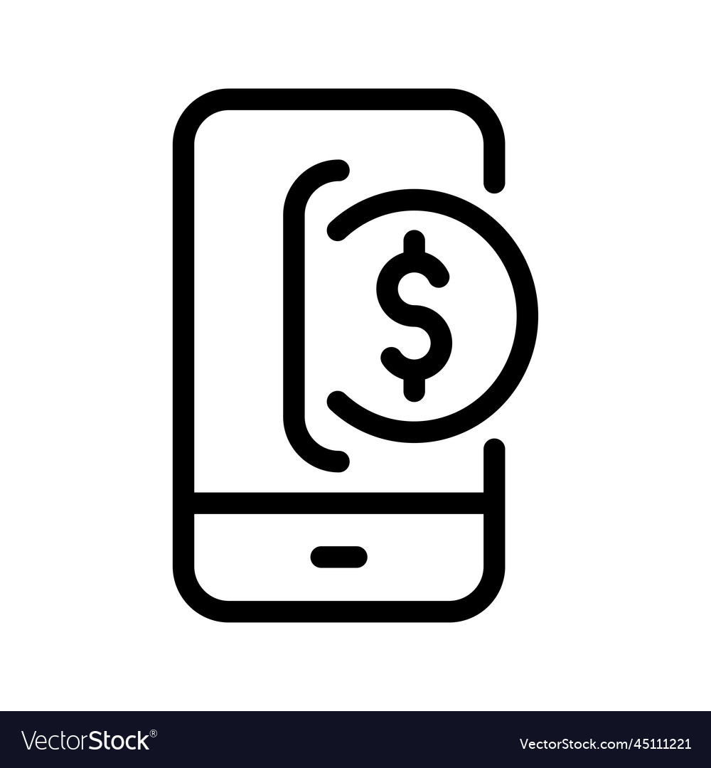 Mobile banking icon Royalty Free Vector Image - VectorStock
