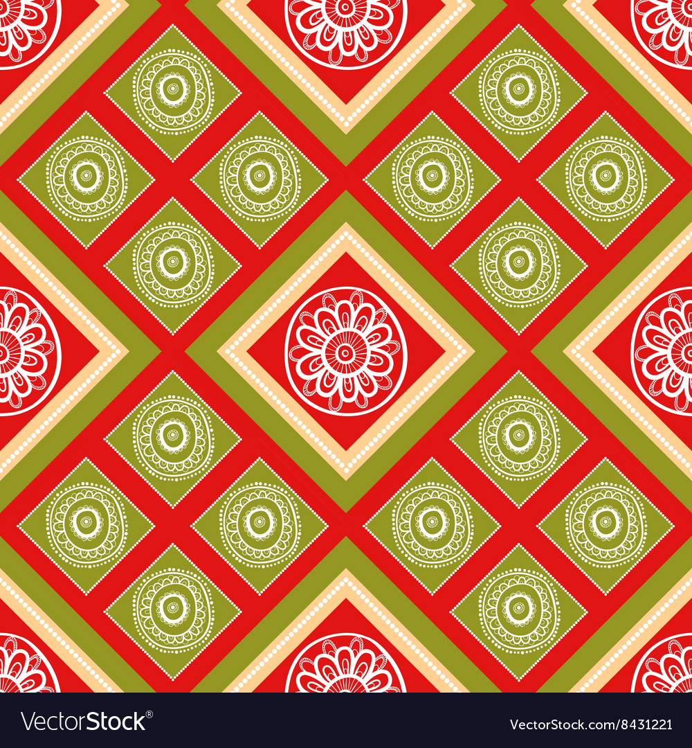 Mosaic endless pattern Royalty Free Vector Image