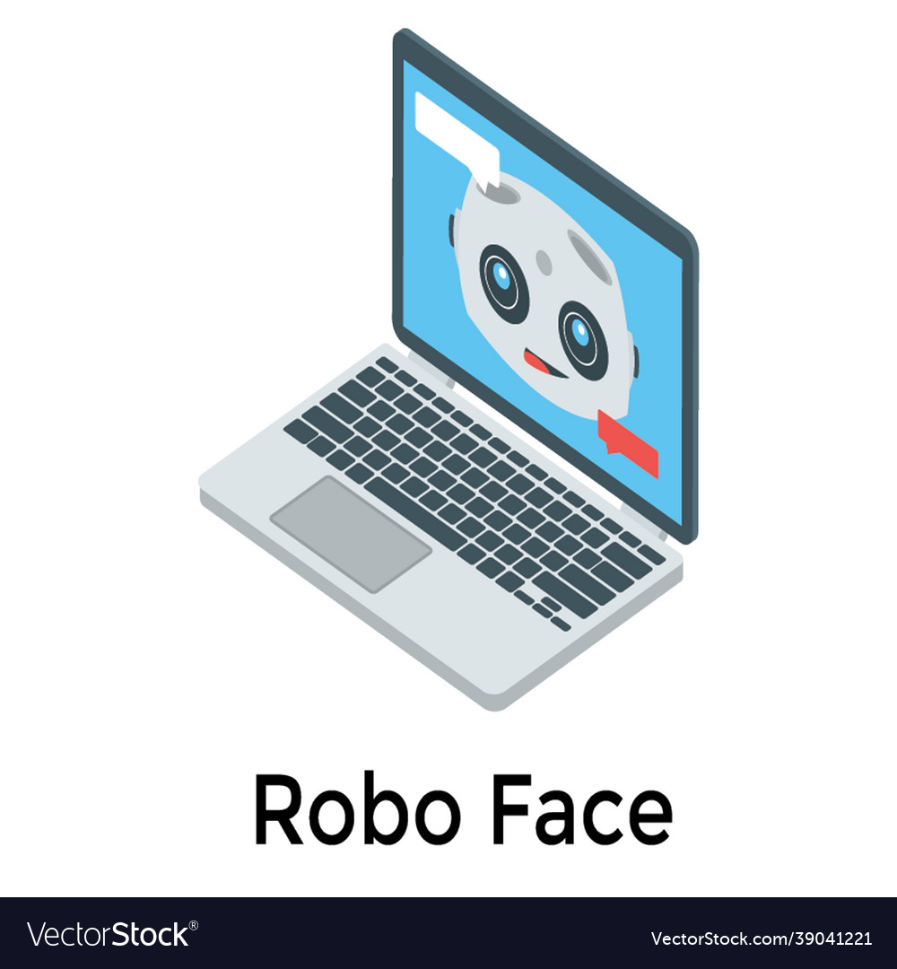 Online robot assistant Royalty Free Vector Image