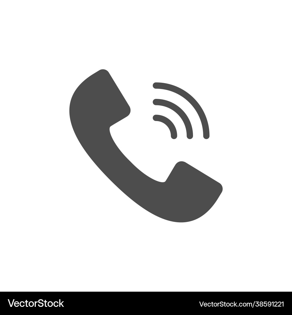Phone call glyph icon or telephone sign Royalty Free Vector
