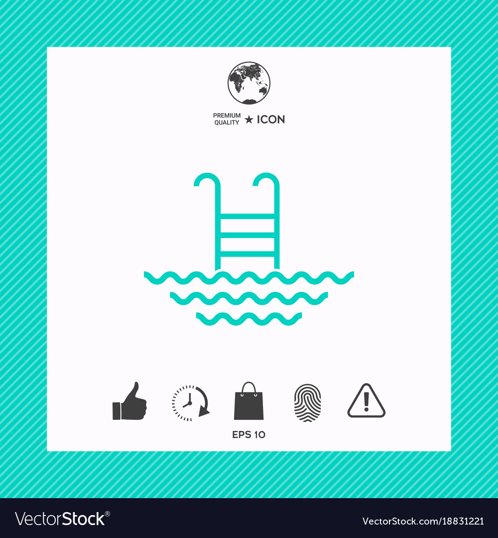 Pool line icon Royalty Free Vector Image - VectorStock