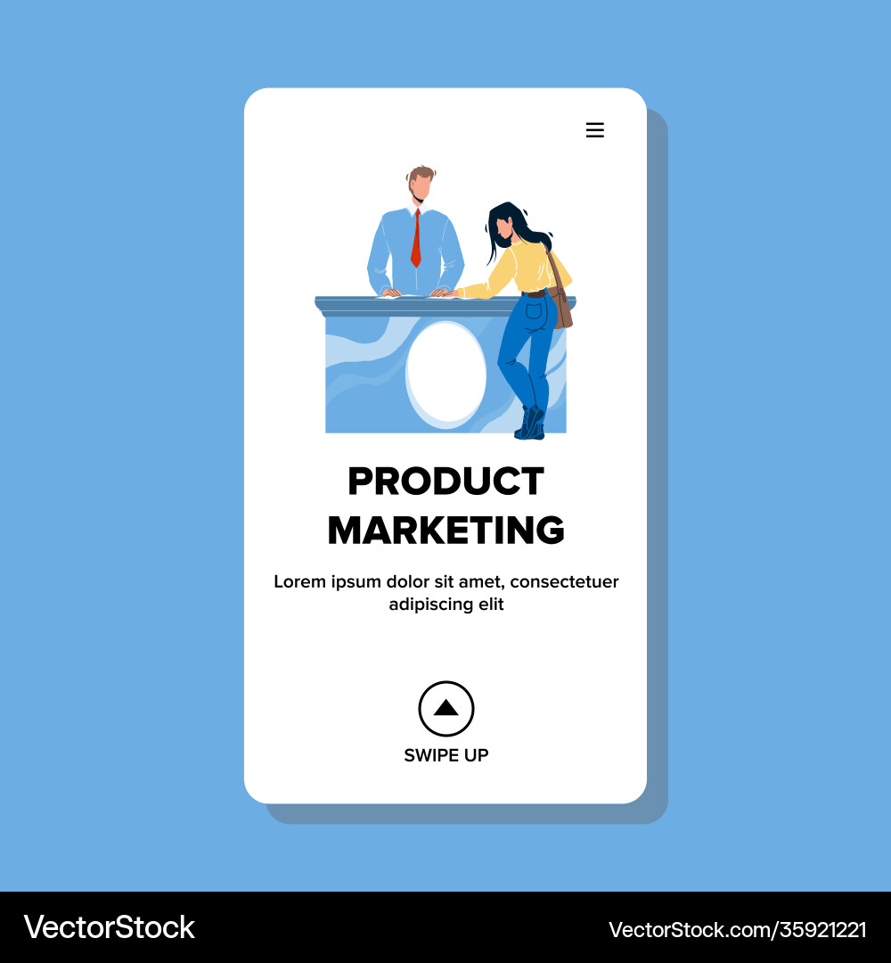 Product marketing and commerce business Royalty Free Vector