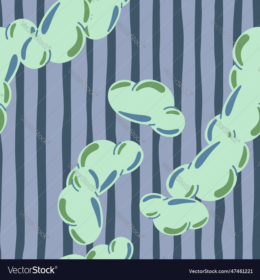 Simple clouds seamless pattern primitive art Vector Image