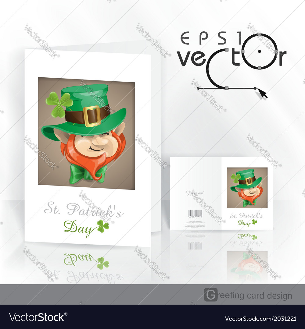 St patricks day leprechaun face Royalty Free Vector Image