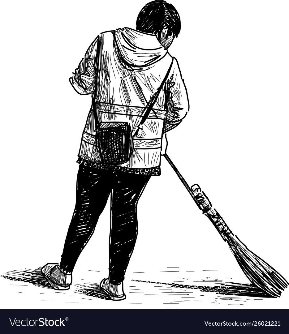 Street sweeper Royalty Free Vector Image - VectorStock