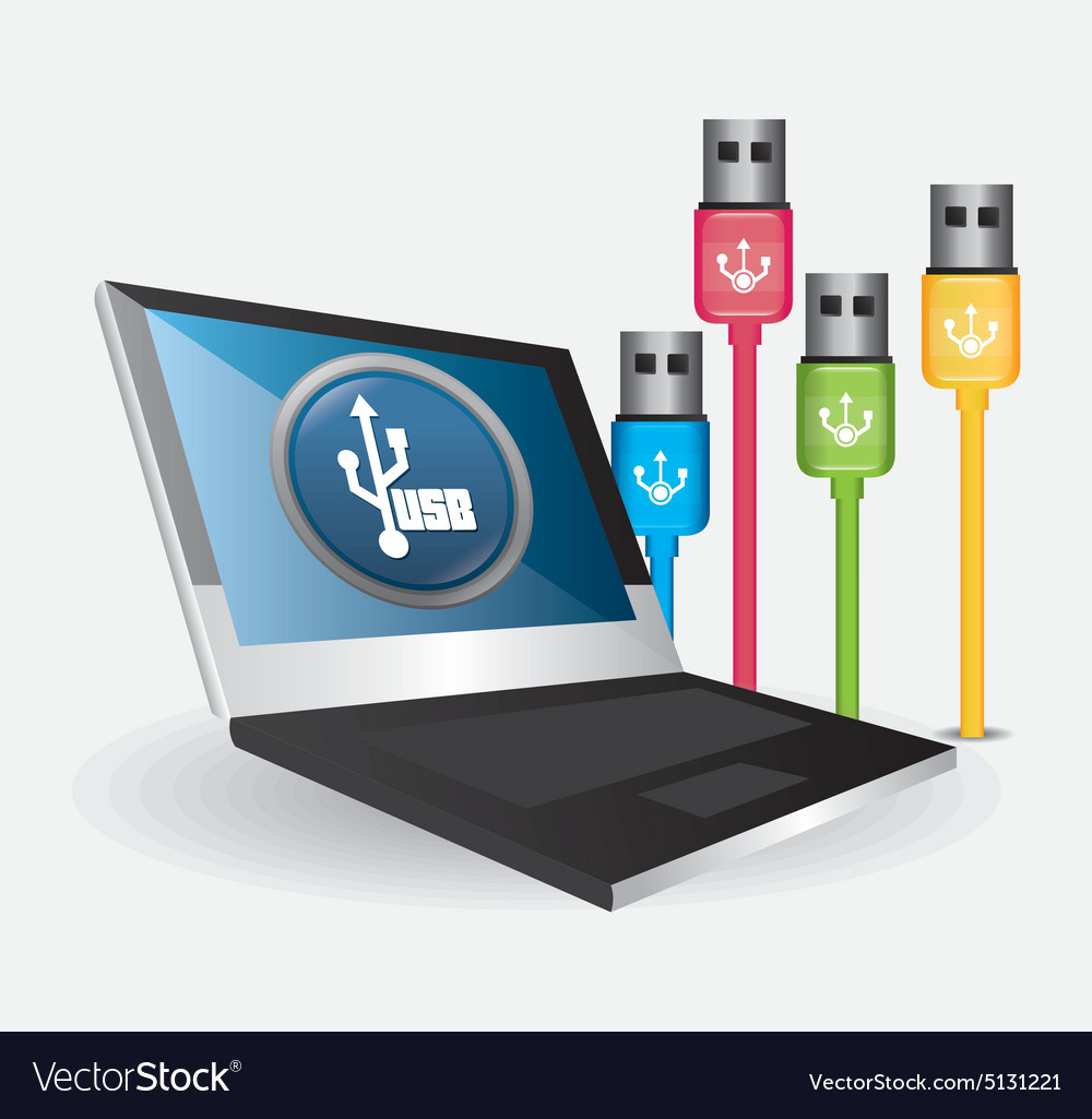 Usb digital design Royalty Free Vector Image - VectorStock