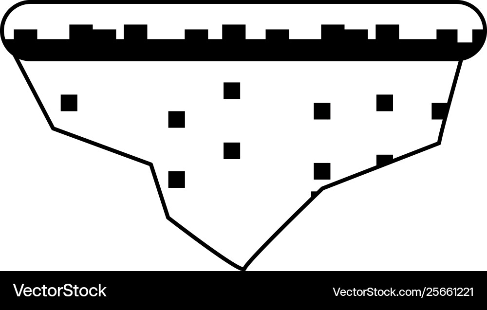 Videogame terrain with grass isolated cartoon Vector Image