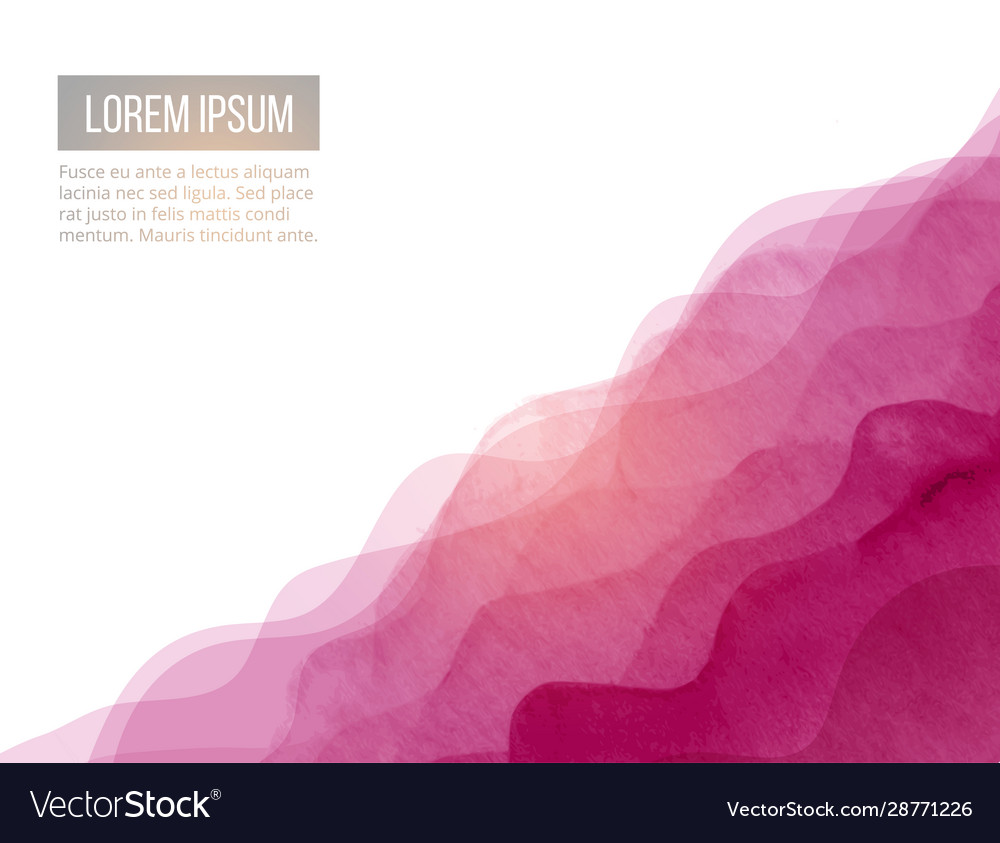 Abstract background with pink waves hand drawn Vector Image