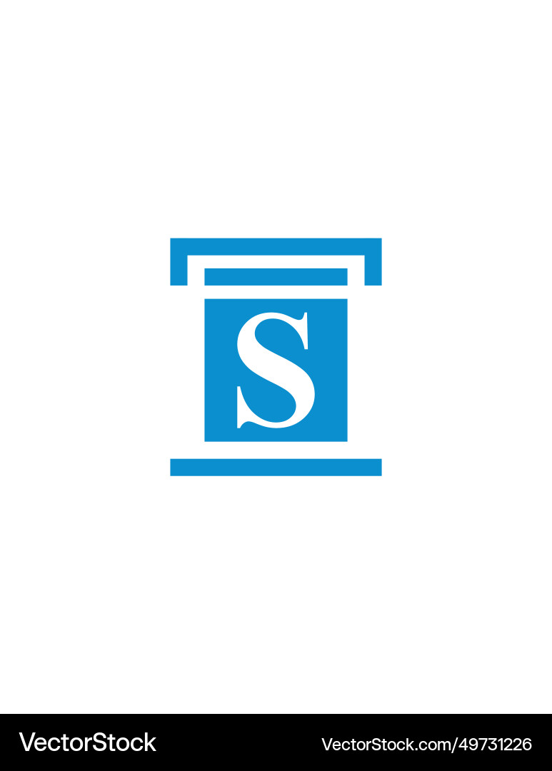 Attorney law letter s logo image Royalty Free Vector Image