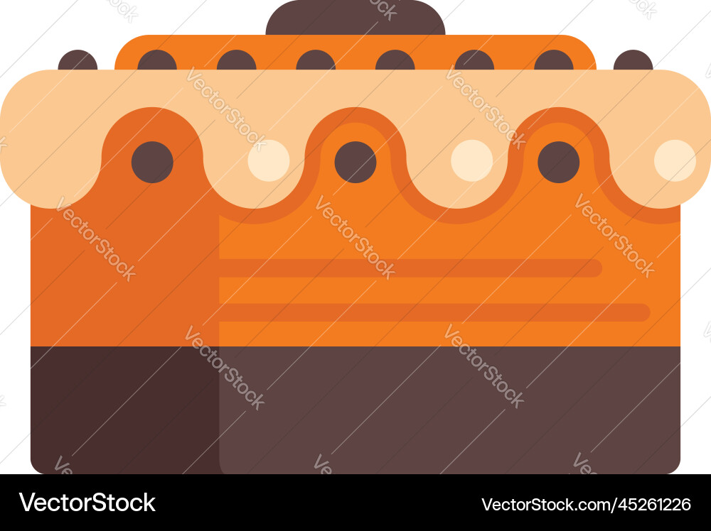 Birthday cake icon flat happy anniversary Vector Image