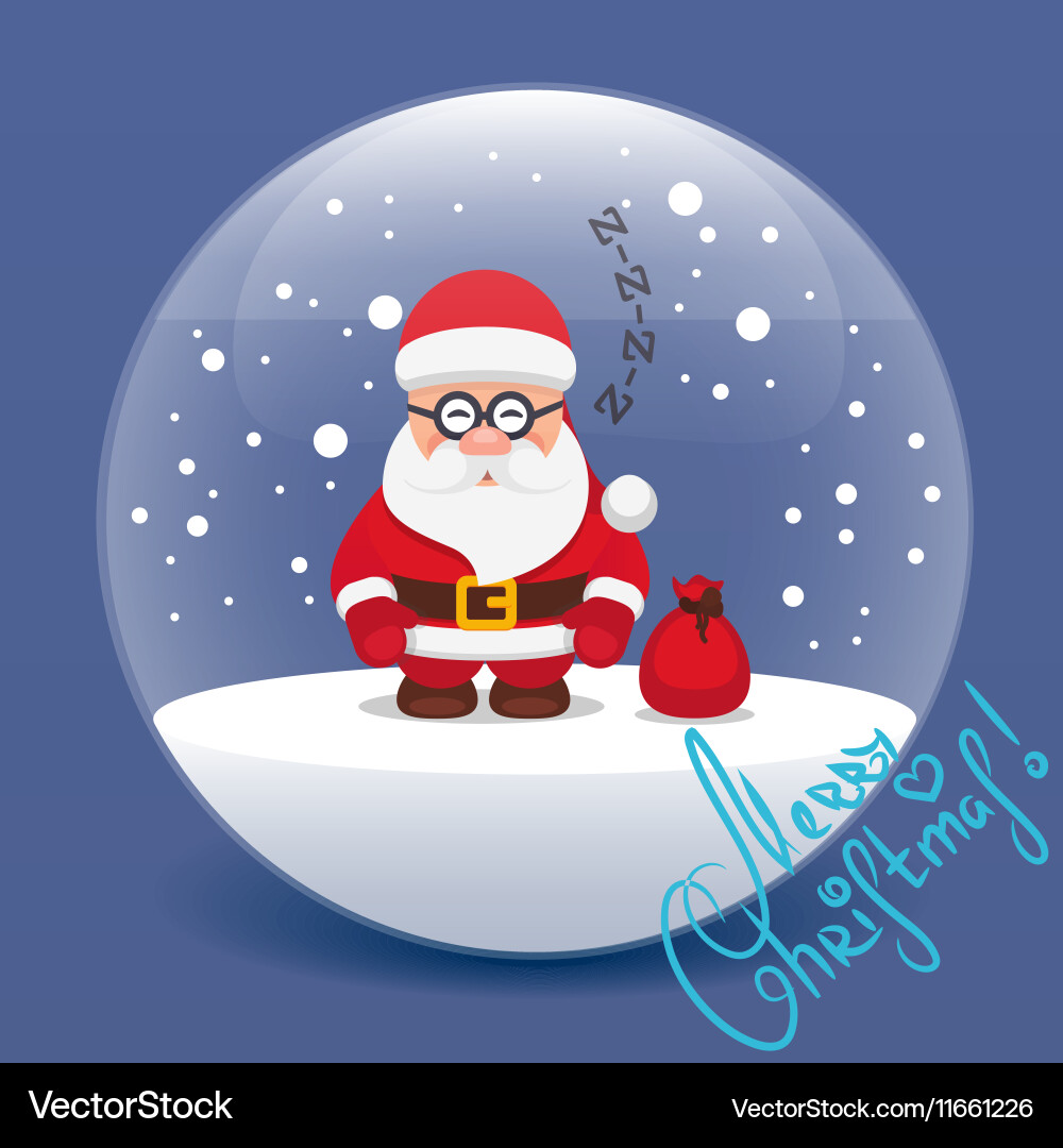 Christmas flat santa claus Royalty Free Vector Image